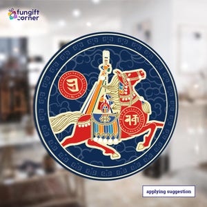 Period 9 Windhorse Amulet Feng Shui Stickers, Symbol of Magnificent ...