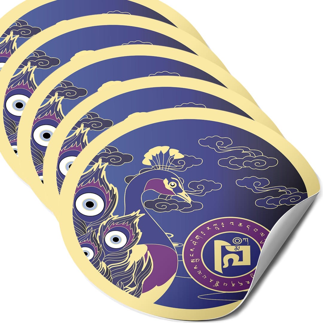 Magic Peacock Feng Shui Amulet Stickers, Symbol to Keep Your Wealth ...