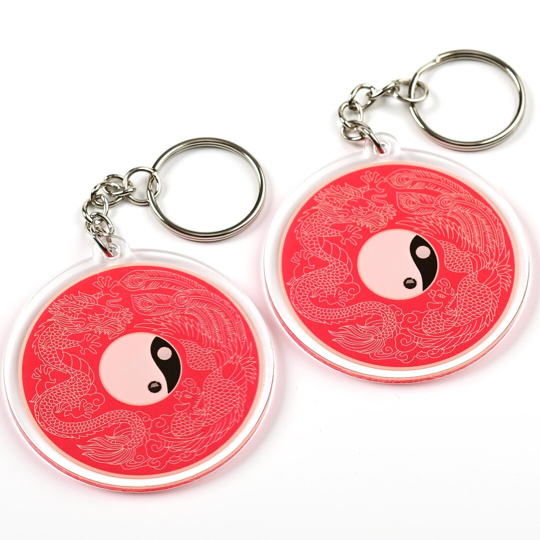 Yang More Than Yin Feng Shui Amulet Keychains, Symbol of Yang Energy ...