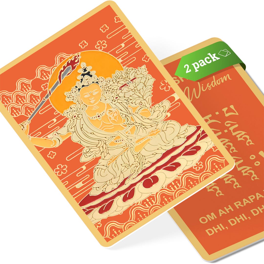 Manjushri Feng Shui Amulet Card, Buddha of Wisdom, Feng Shui Gift ...