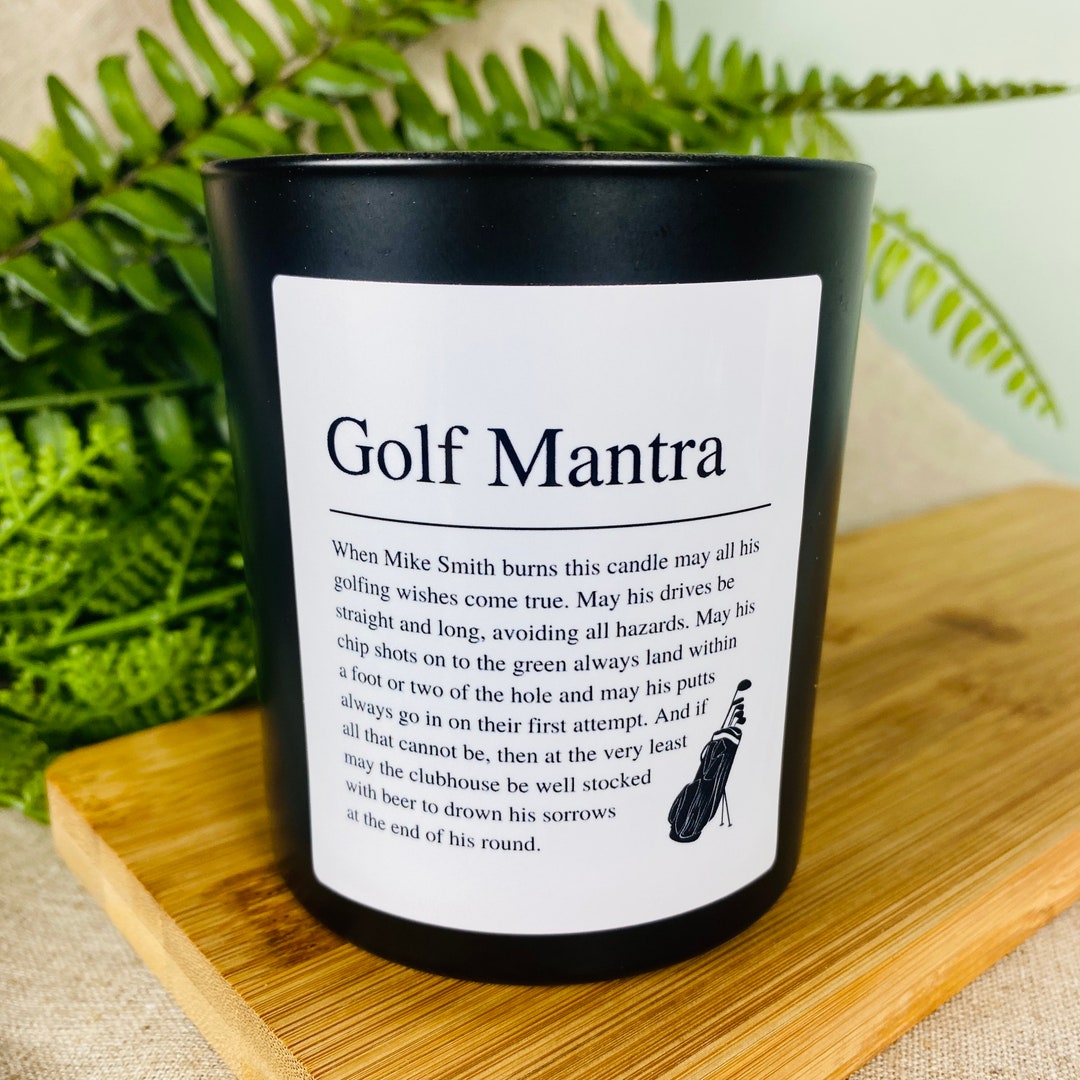 Funny Golf Positive Affirmation Candle Personalised Golf Mad Gift for ...