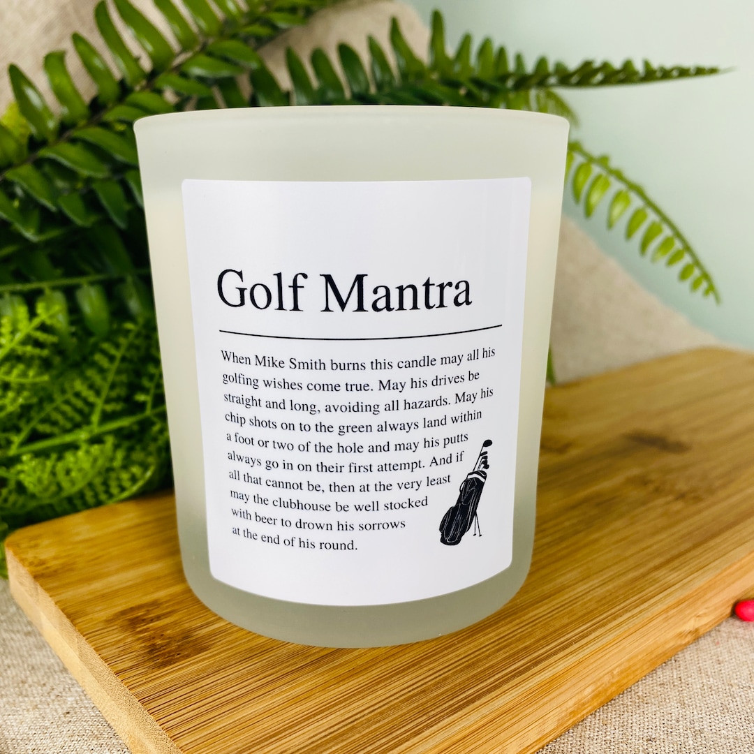 Funny Golf Positive Affirmation Candle Personalised Golf Mad Gift for ...