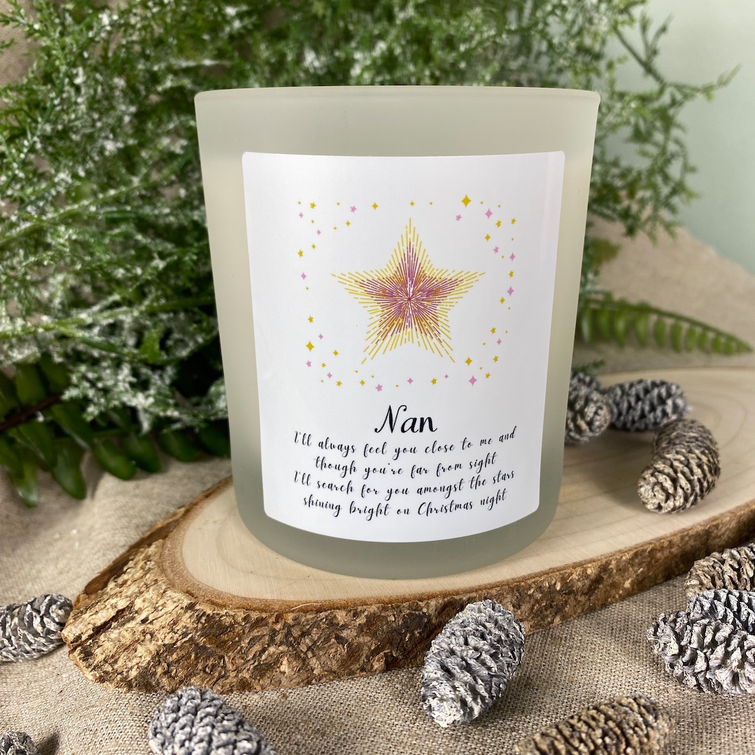 In Loving Memory of Nan at Christmas - Remembrance Candle for My Nan ...