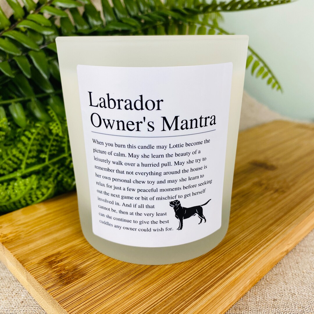 Labrador Owner's Funny Affirmation Candle | Personalised With Dogs Name ...