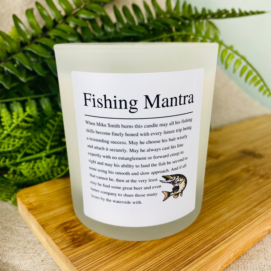 Funny Fishing Positive Affirmation Candle | Personalised Fishing Gift ...