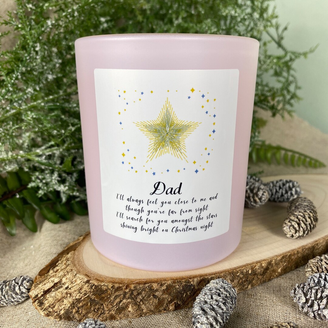 In Loving Memory of My Dad at Christmas Remembrance Candle - Etsy