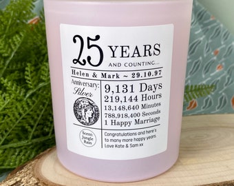 25th Wedding Candle - Etsy