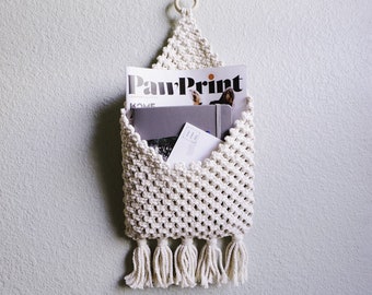 Macrame Wall Hanging Wall Pocket - Etsy