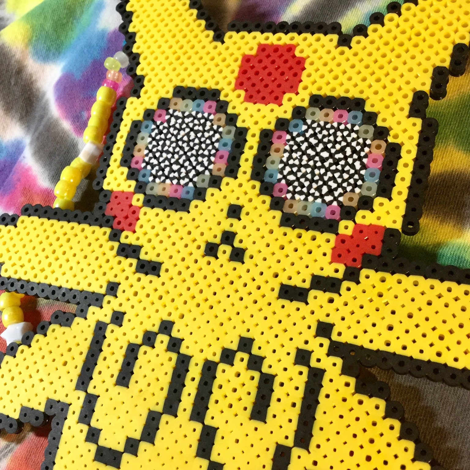 Trippy Acid Pikachu Kandi Rave Necklace - Etsy