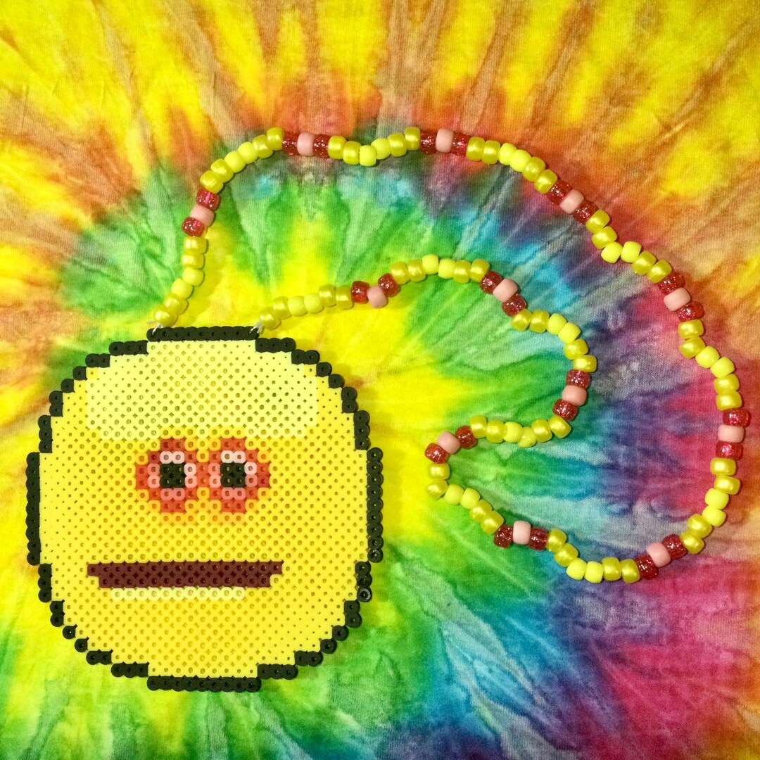 Cursed Emoji Meme Kandi Perler Necklace - Etsy UK