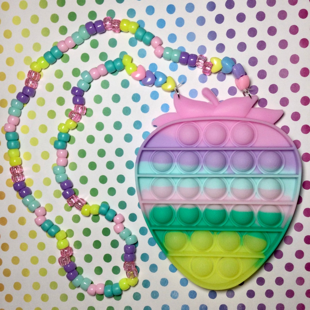 Pop It Fidget Kandi Necklace - Etsy