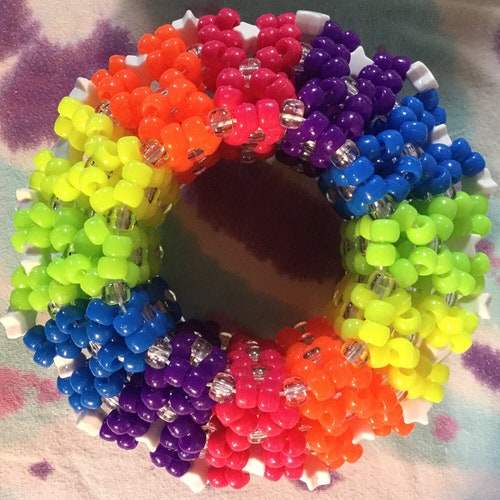 Rainbow 3D Ufo Kandi Cuff - Etsy