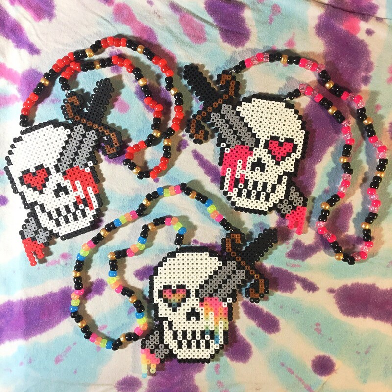 Perler Bead Skull - Etsy