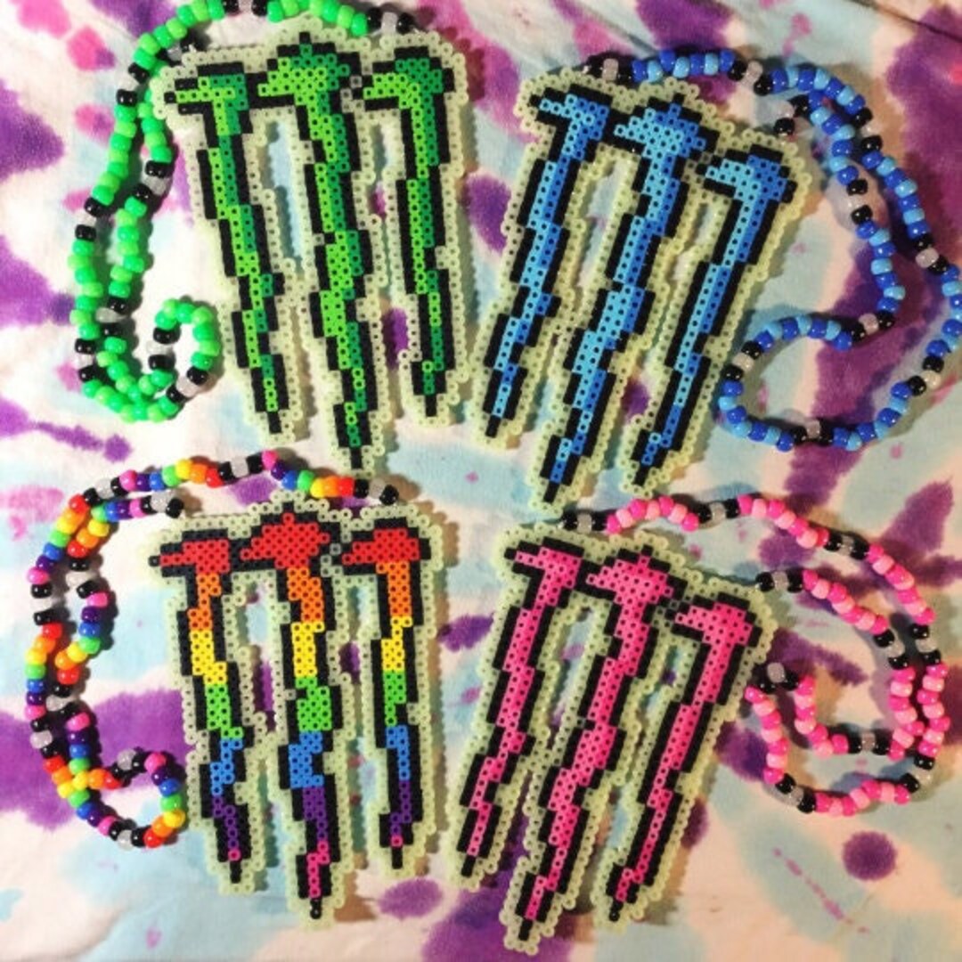 Claw Marks Kandi Perler Necklace - Etsy