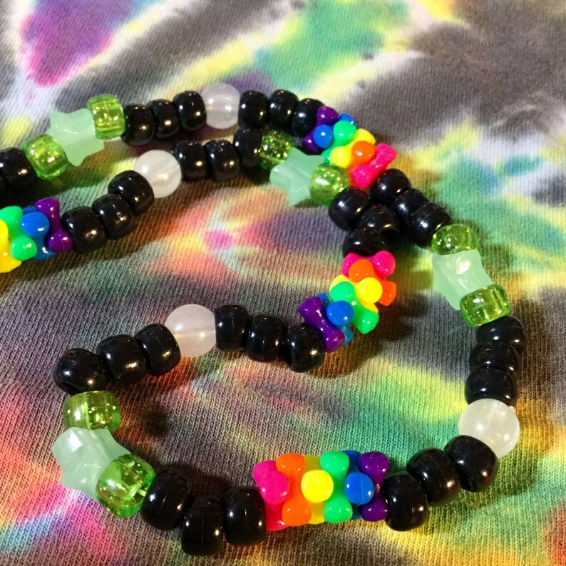 UFO Alien Kandi Perler Bead Necklace | Etsy