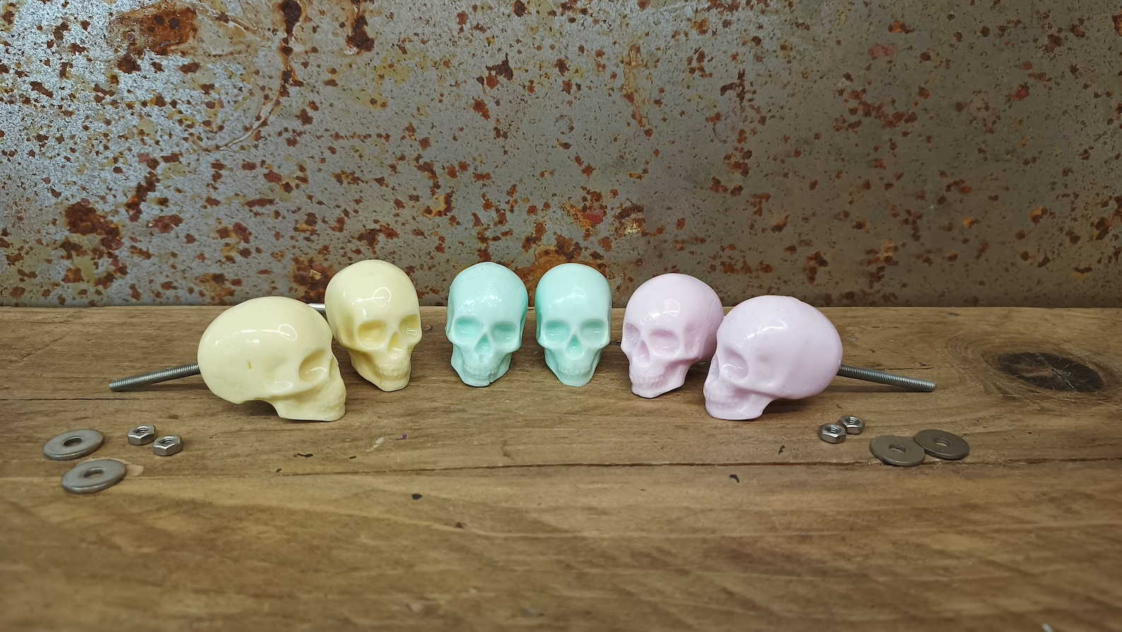 Pastel Skull Knobs, Skull Drawer Pulls - Etsy