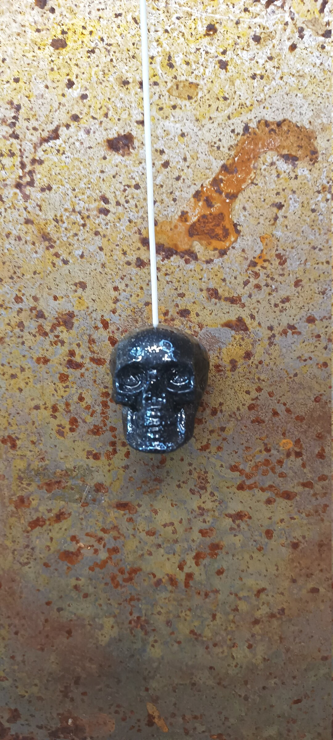 Black Glitter Resin Skull Light Pull: Gothic Fan/blind Cord Weight - Etsy