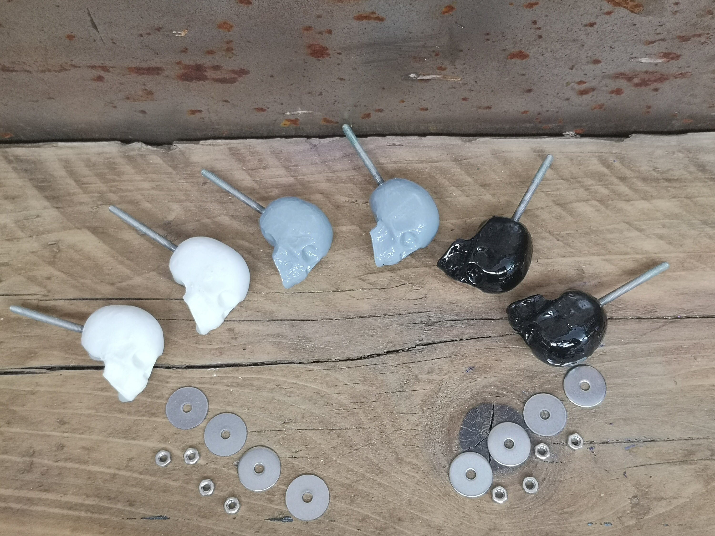 High Gloss Skull Knobs Skull Drawer Pulls | Etsy UK