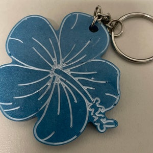 Hibiscus Keychain - Etsy