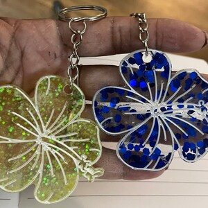 Hibiscus Keychain - Etsy