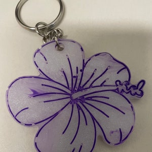 Hibiscus Keychain - Etsy