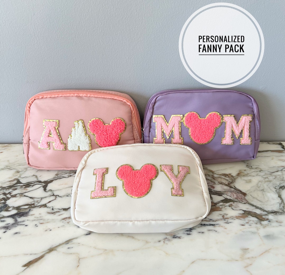 Kids Adults Disney Inspired Personalized Name Initial Fanny Pack Letter ...