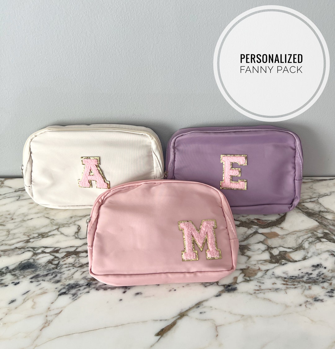 Kids Adults Personalized Name Initial Fanny Pack Letter Nylon Belt Bag ...