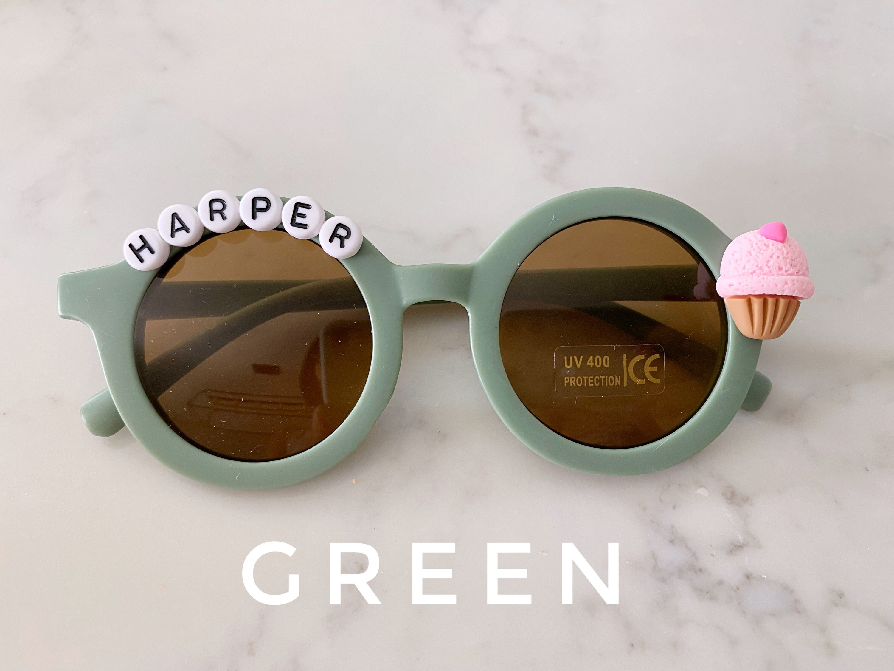 Personalized Name Desserts Cupcake Lollipop Sunglasses for Kids ...