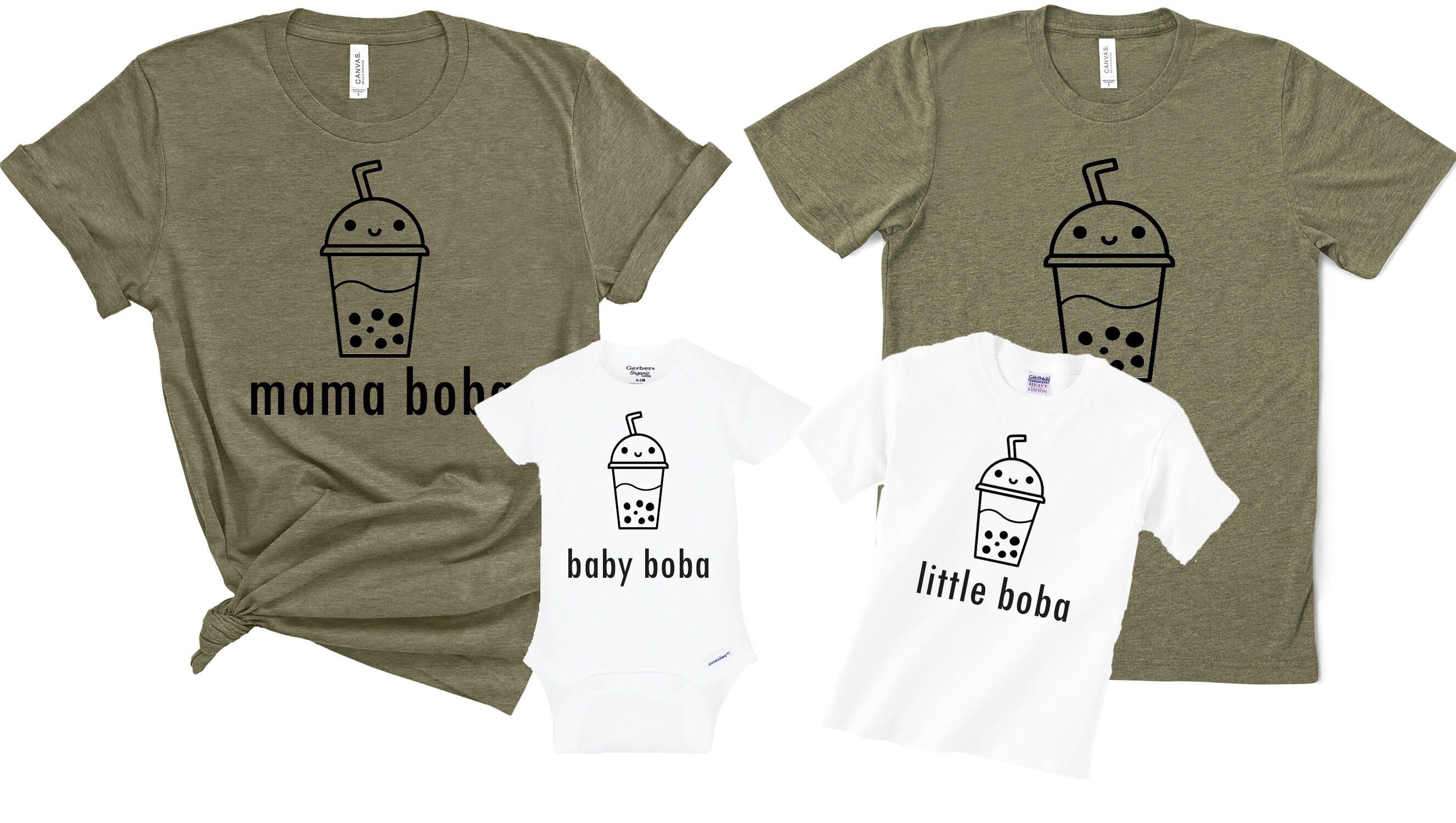 Boba Bubble Tea Onesie Bodysuit Tapioca Matching Family | Etsy