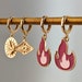 Flame Earrings 18k Gold-plated With Enamel Charm in Fire & Flame Style ...