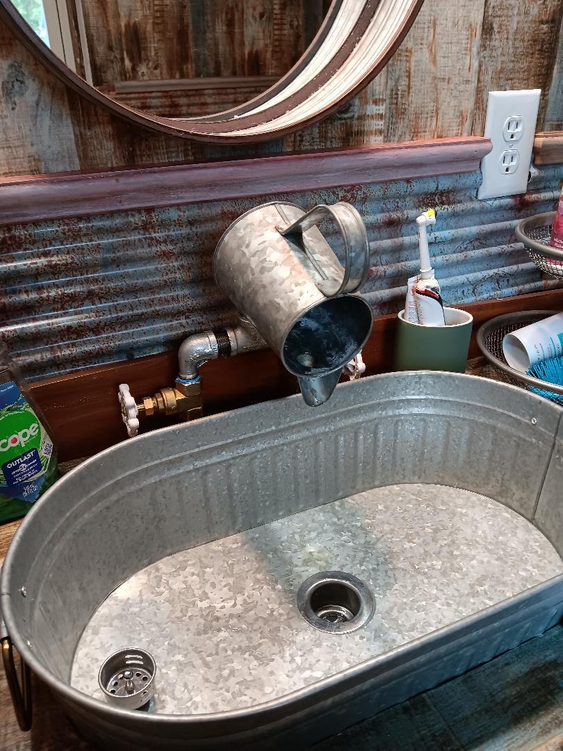 Galvanized Sinks Galvanized Vessel Sink And Rustic Galvanized Faucet