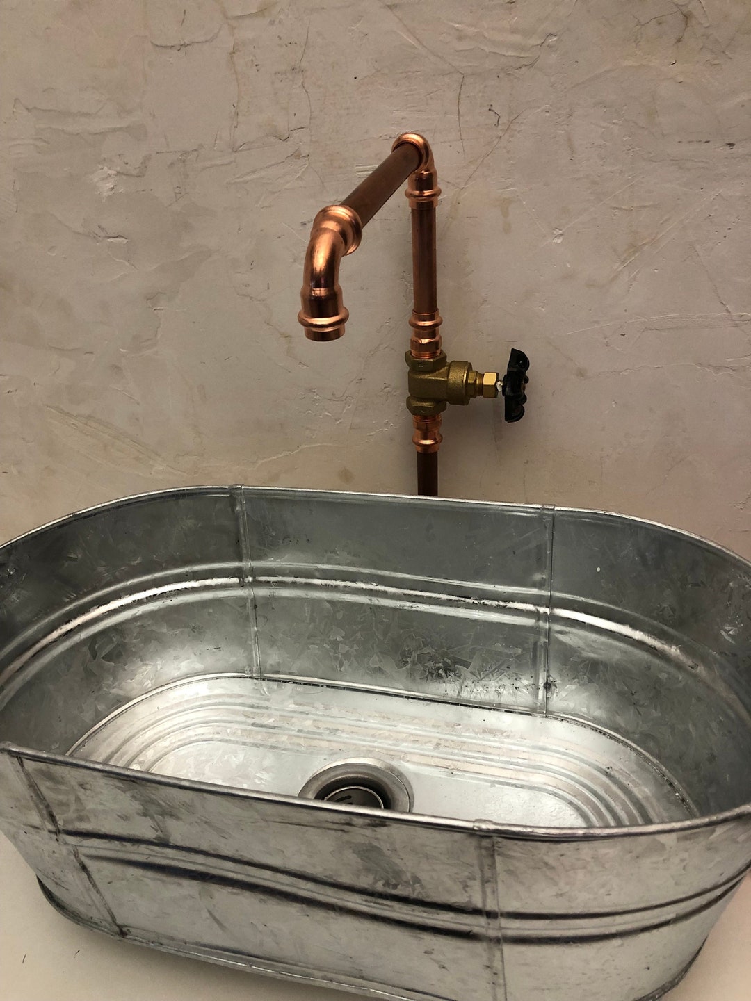 Single Temperature Tap Copper Pipe Faucet unlaquered and Hot Dipped ...