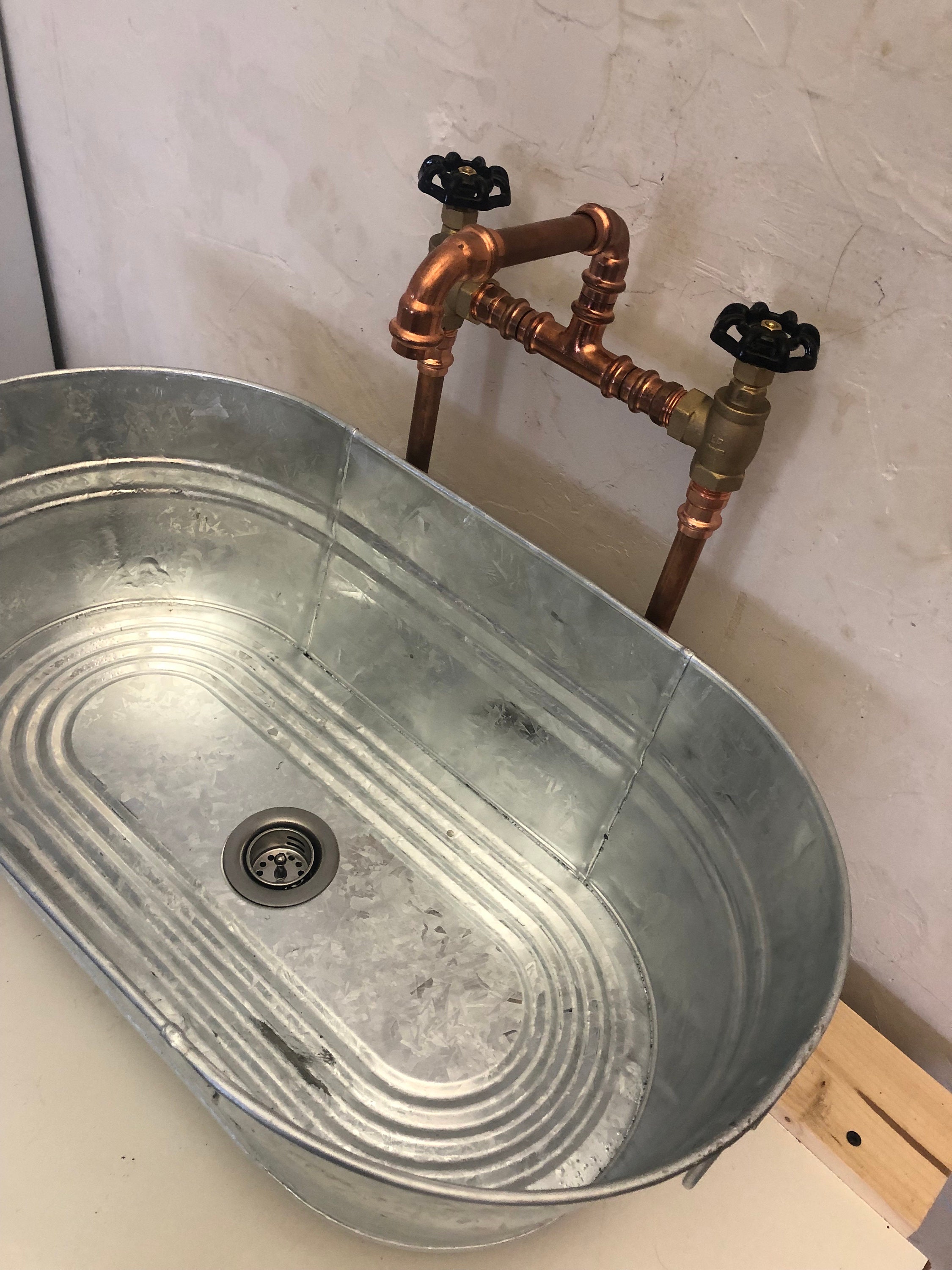 Copper Pipe Faucet 8 Center Set With Brass Angle Valve - Etsy