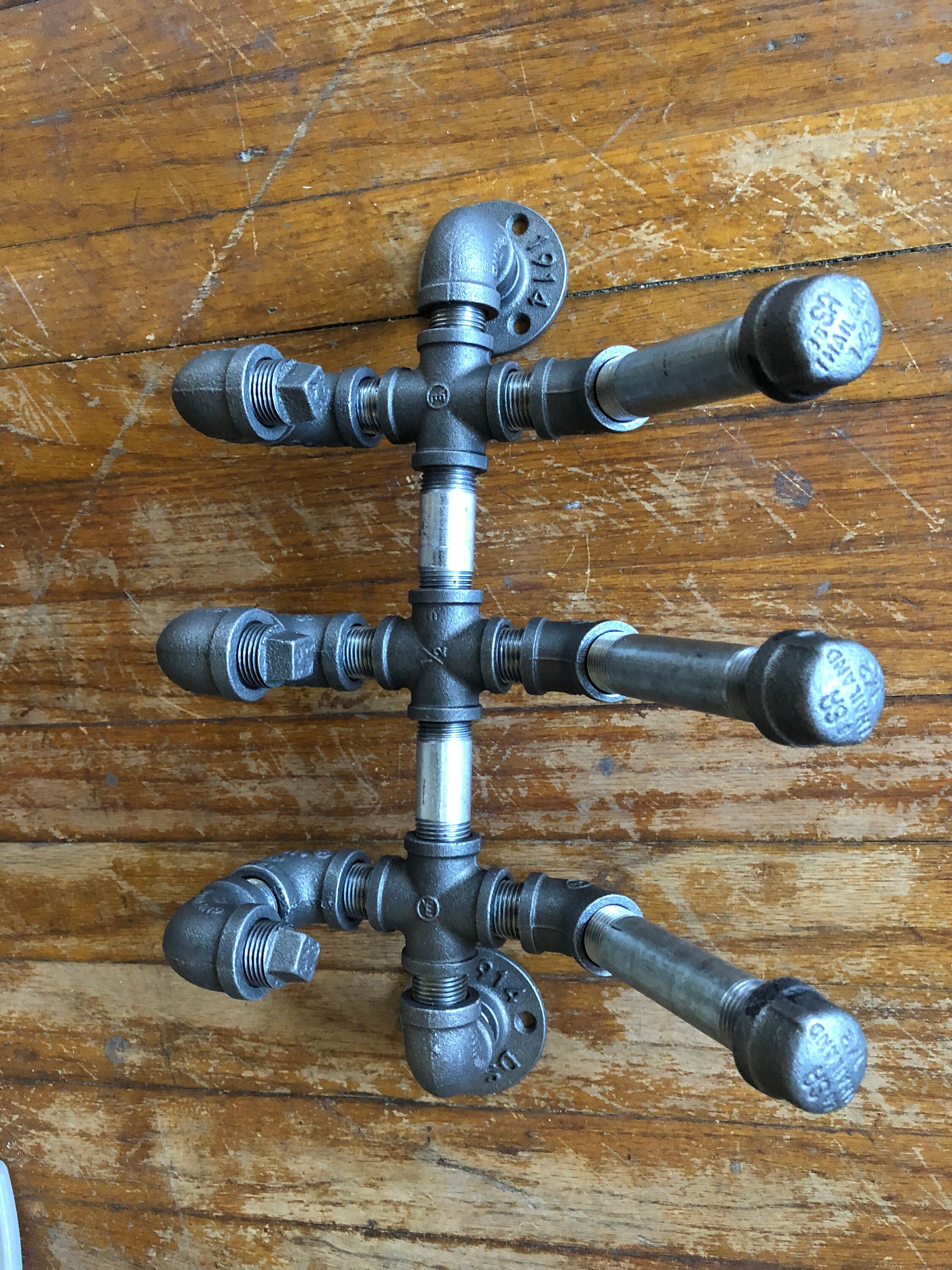 Industrial Pipe Coat Rack Wall Mounted Industrial Steampunk - Etsy
