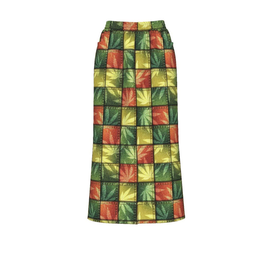 Marijuana Leaf Patchwork Print Cannabis Leaf Checkers Stoner Patches ...