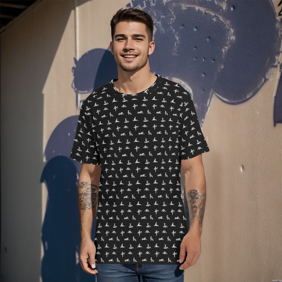 Sexual Positions Pattern Man & Woman Stick People - Etsy