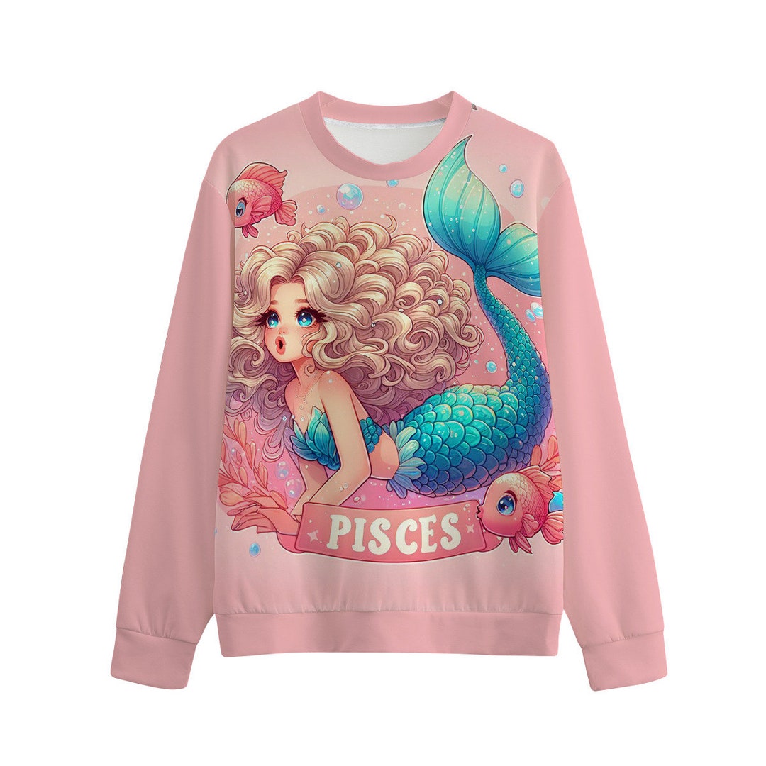 Cute Pisces Mermaid Chibi | 8 Styles | All-over Print O-neck Sweatshirt ...