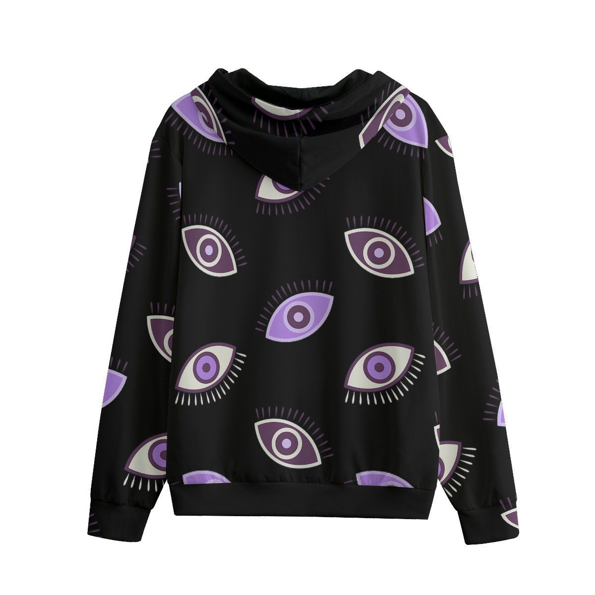 Eye of Protection Pattern Big Violet Eyes All-over Print Zip up Hoodie ...