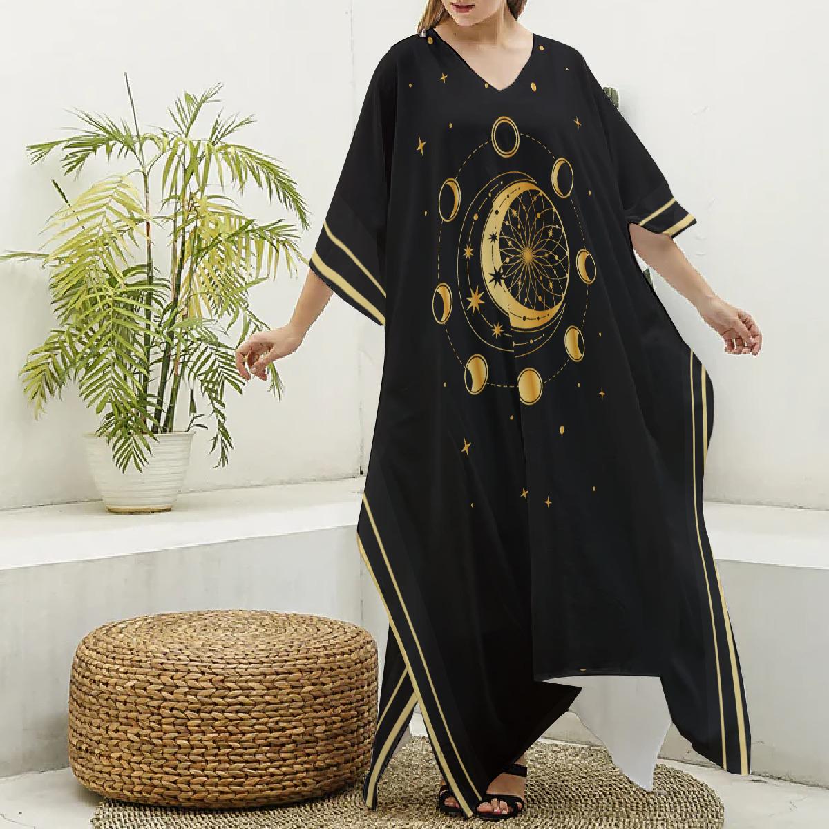 Gold & Black Celestial Mage | Moon Phases | Sacred Geometry | All-over ...