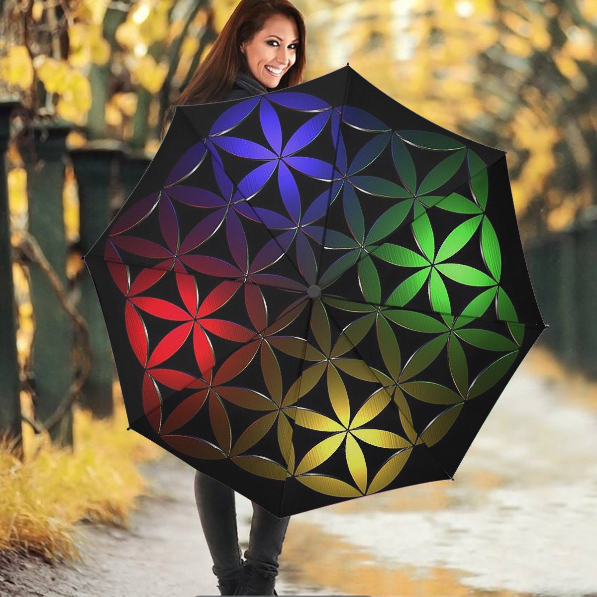 Flower of Life | Rainbow Multidimensional Cube | 3 6 9 Sacred Geometry ...