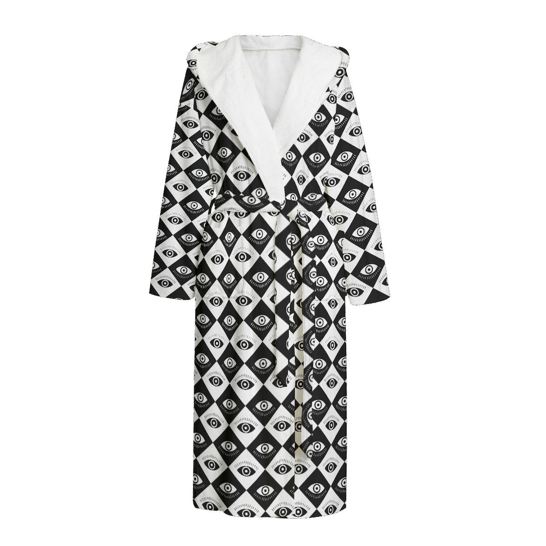 Evil Eye of Protection | Black & White Argyle All-over Print Unisex ...