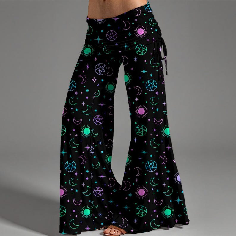 Celestial Heavens | 5 Esoteric Prints! Women's High Waist Wide Leg ...