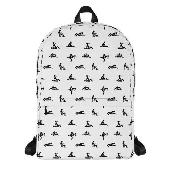 Sexual Positions Pattern Man And Woman Stick People Backpack Etsy
