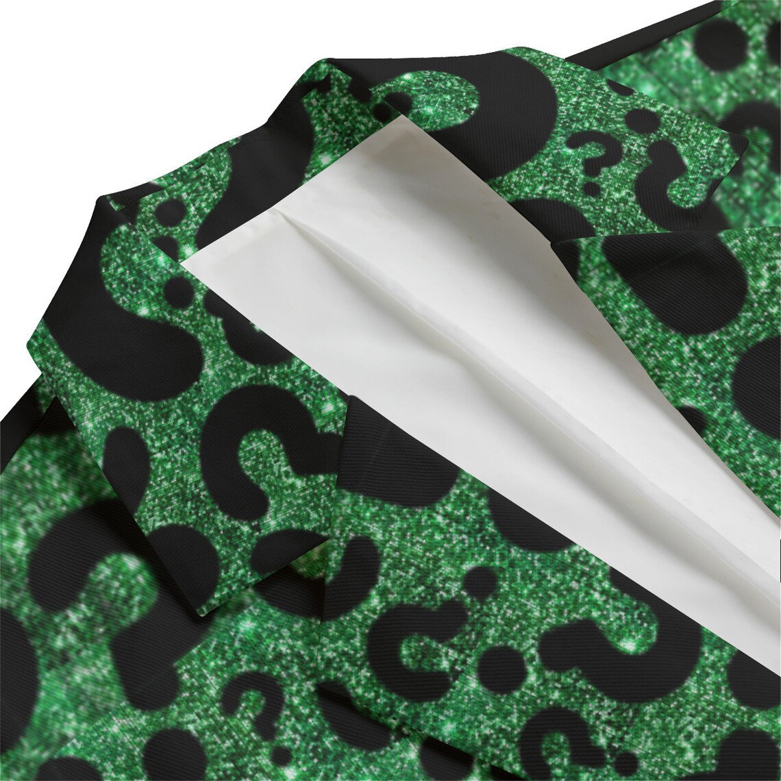 Question Mark Print Riddle Me This Print Costume Cosplay Any Occasion ...