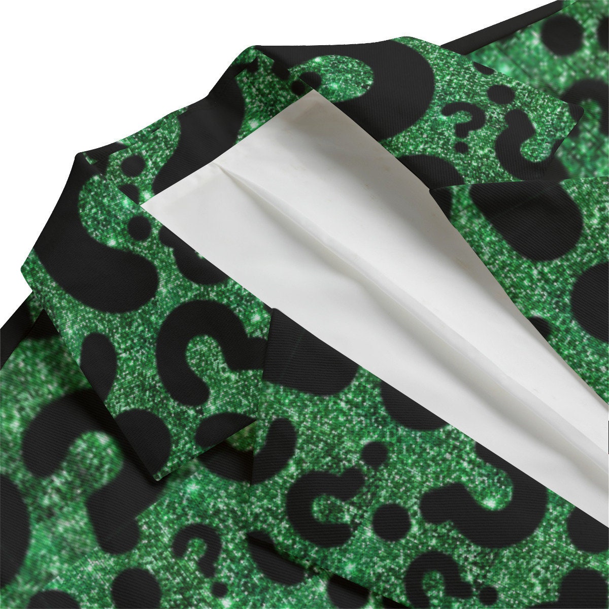 Question Mark Print Riddle Me This Print Costume Cosplay Any Occasion ...