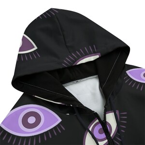 Eye of Protection Pattern | Big Violet Eyes All-over Print | Zip up ...