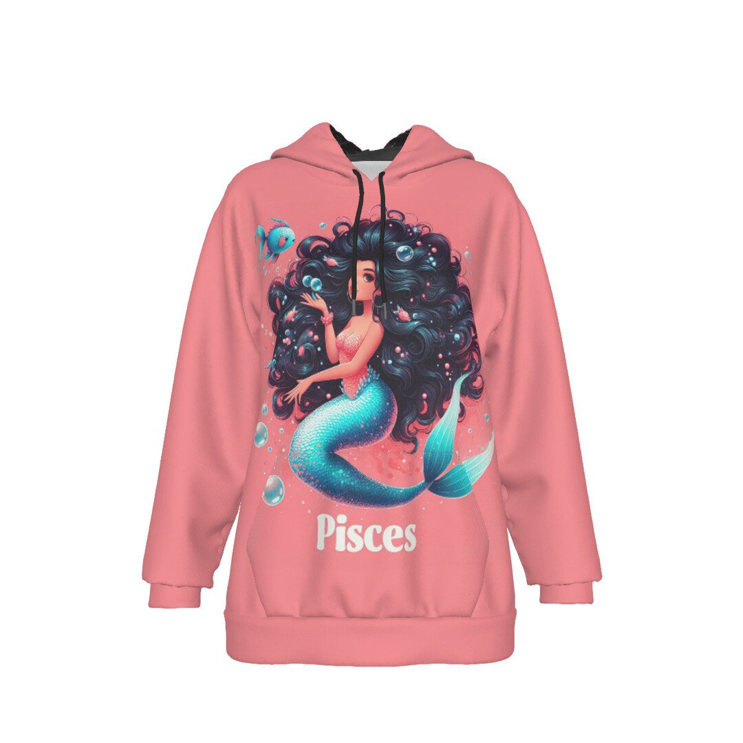 Pisces Mermaid & Two Little Fish | Zodiac Birth Sign | Astrological ...