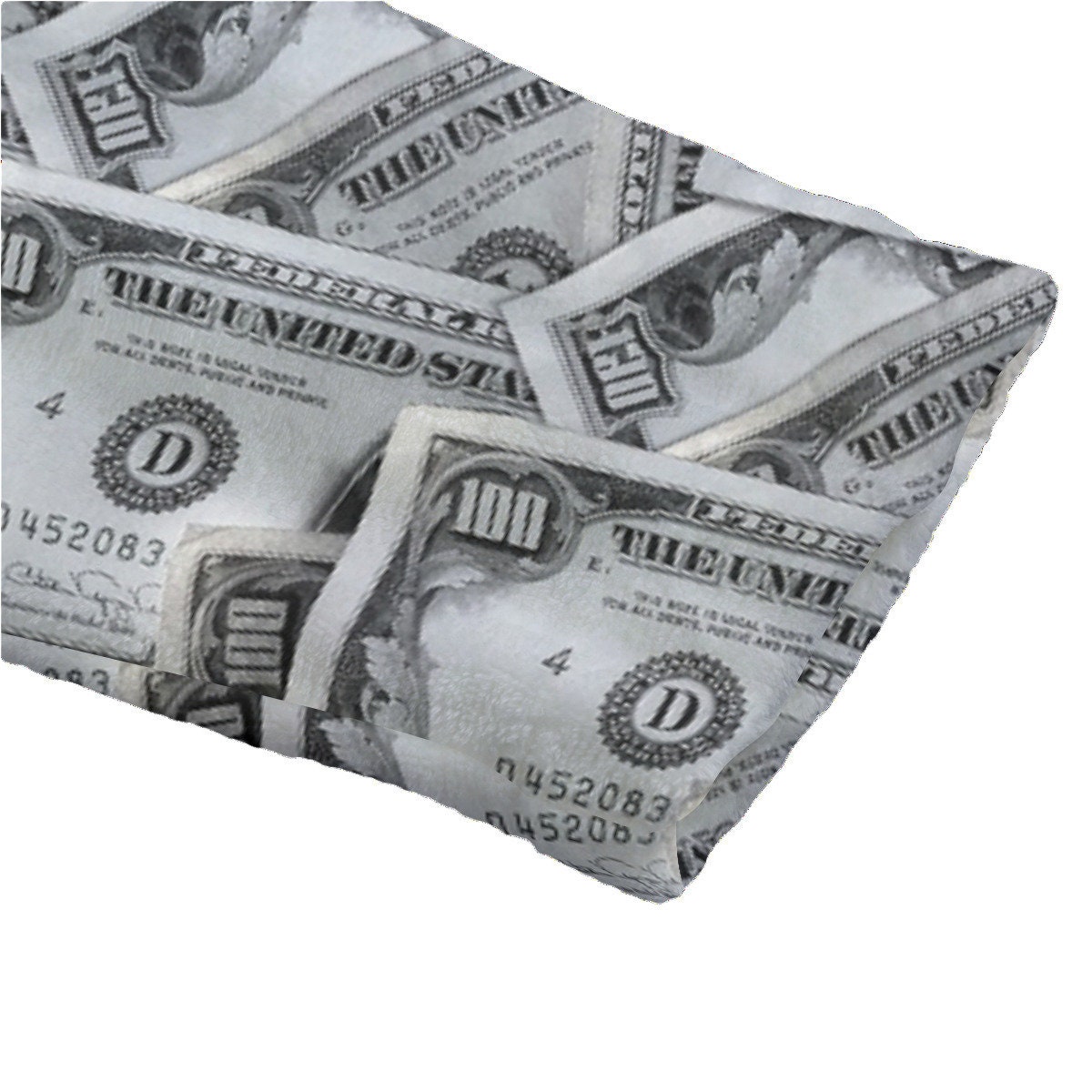 Money 100 Dollar Bill Pattern Black & White Gray Print - Etsy