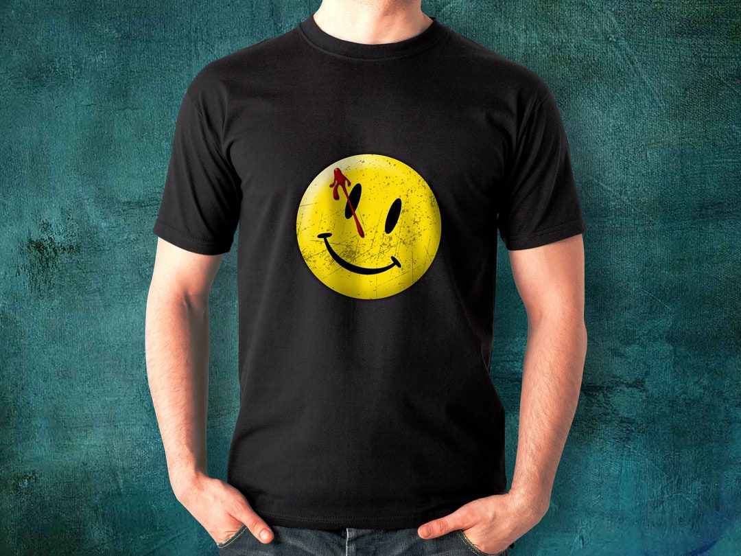 Watchmen T-shirt, Comedian, Smile Vintage, Distressed, Comic, Geek ...