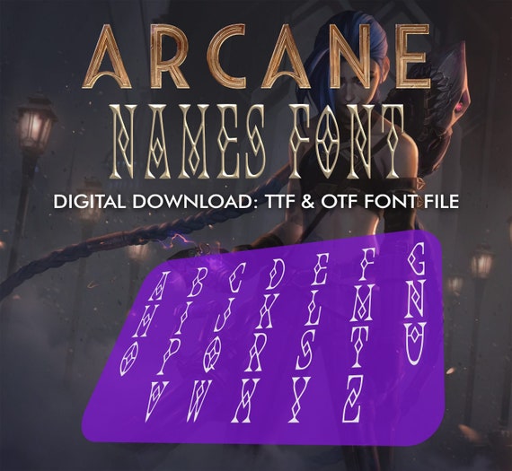 Arcane Names Font Jinx Font Digital Download Font Arcane | Etsy